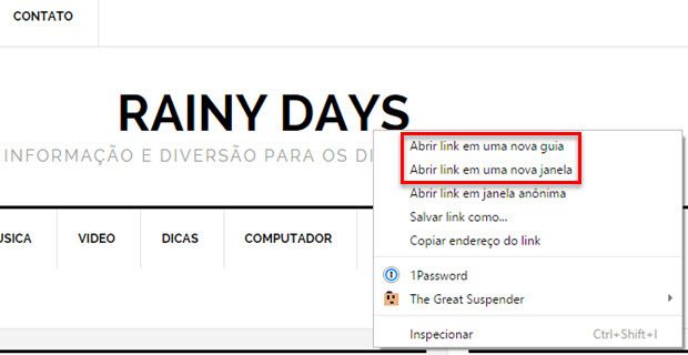 Como abrir link em Nova Janela ou Nova Aba